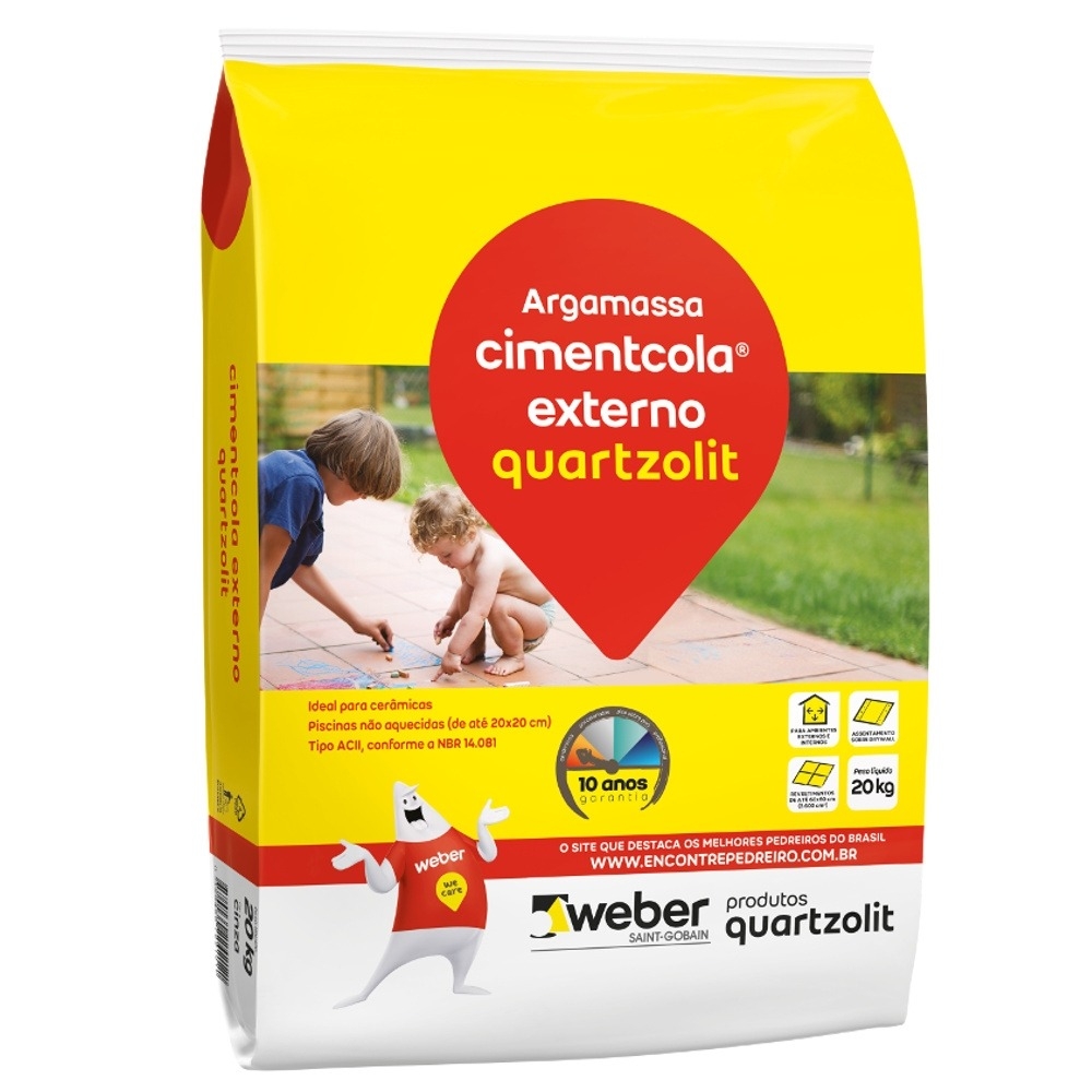 Argamassa Externa ACII 20kg Cinza - Quartzolit | Casa Nova