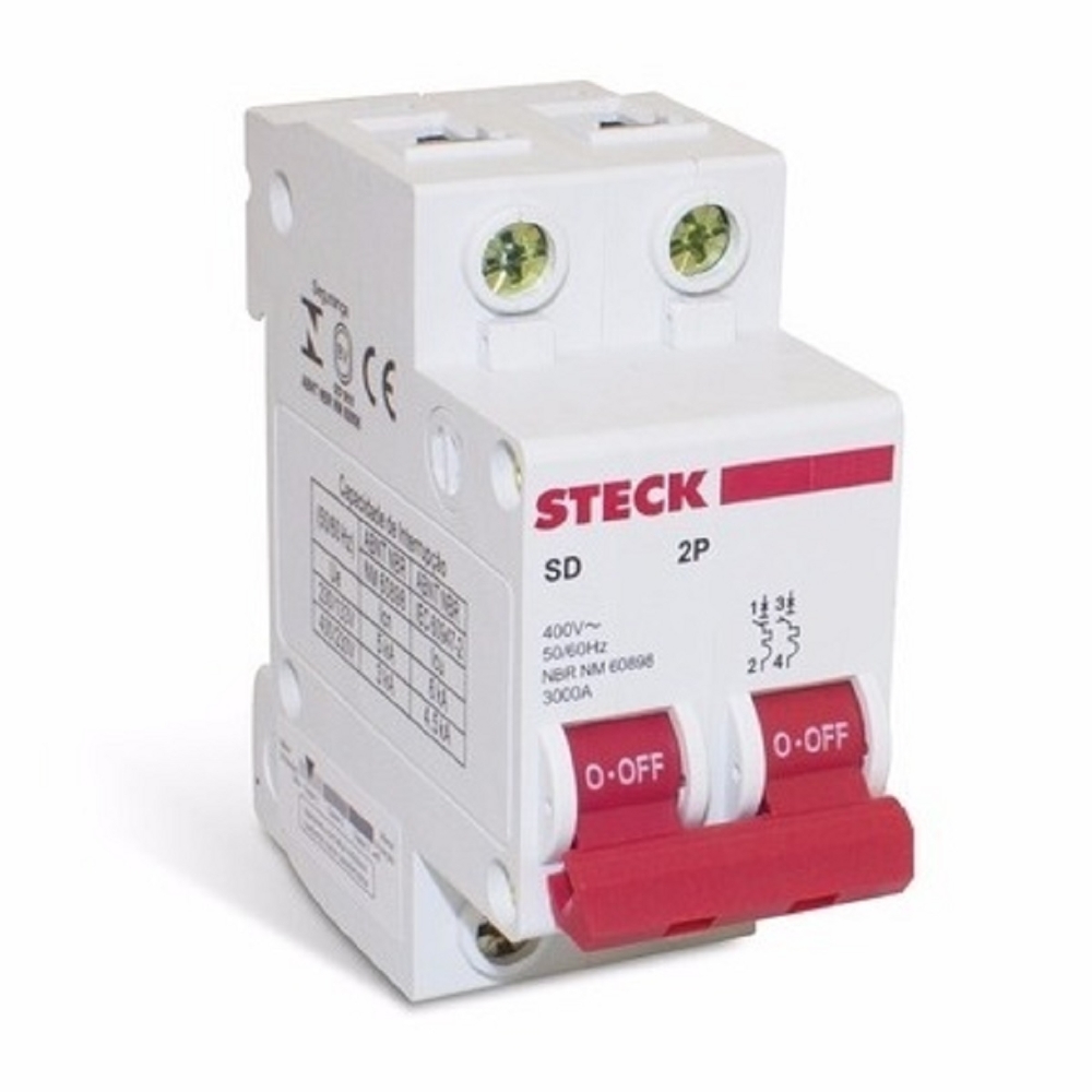 Disjuntor Bipolar Din Curva C 32A Steck