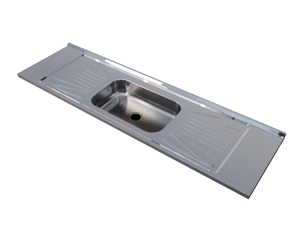 Pia de Inox 1,80mt x 0,52mt Fabrinox