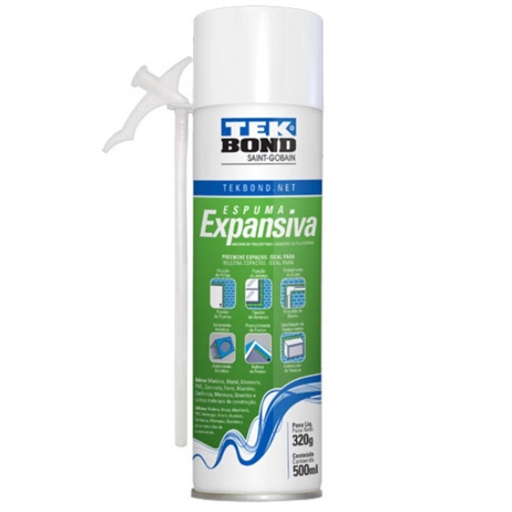 Espuma Expansiva de PU 500ml/320g Tekbond